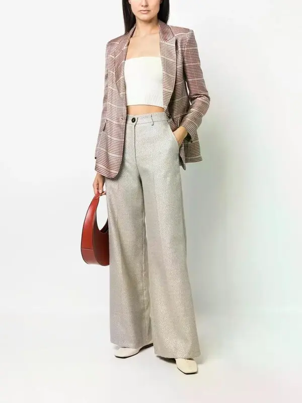 FORTE_FORTE Wide-leg Metallic Trousers