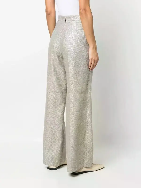 FORTE_FORTE Wide-leg Metallic Trousers
