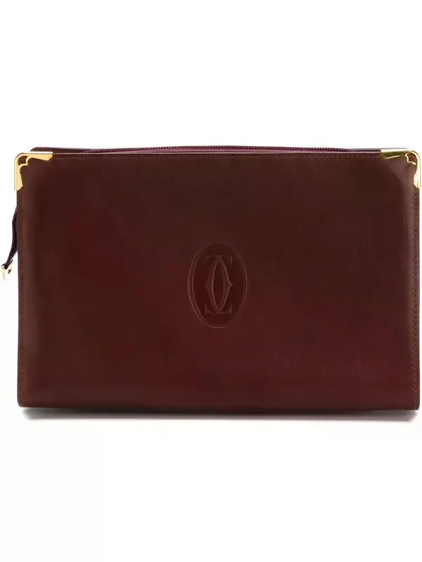 Cartier Embossed Logo Clutch