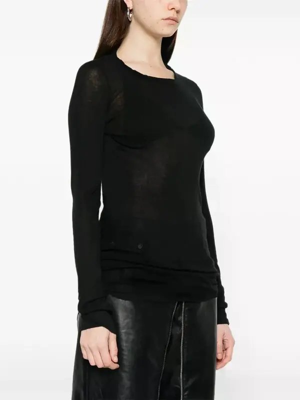 Rick Owens Rib Knit Long-sleeved T-shirt