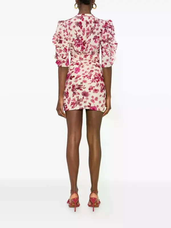 Isabel Marant Étoile Doris Rose Print Silk Blend Dress - Neutrals