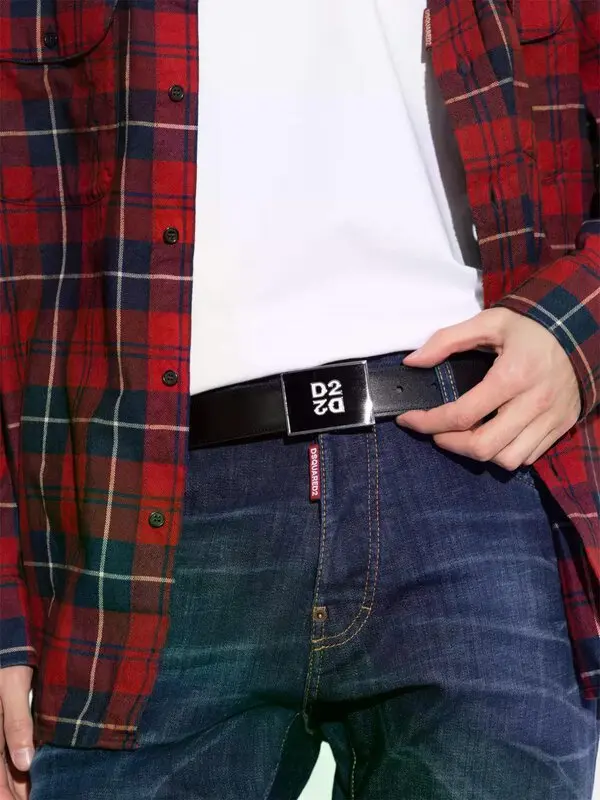 Dsquared2 Logo Buckle Belt Set