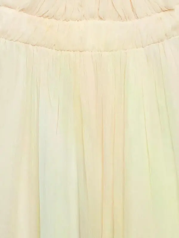 Celine Gathered Silk Mini Dress