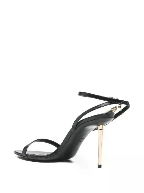 TOM FORD Pointed-toe Padlock Heeled Sandals - Black
