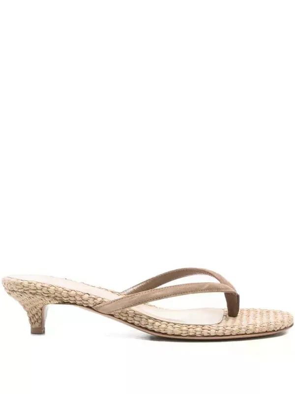 GIANVITO ROSSI Calypso Raffia Sandals