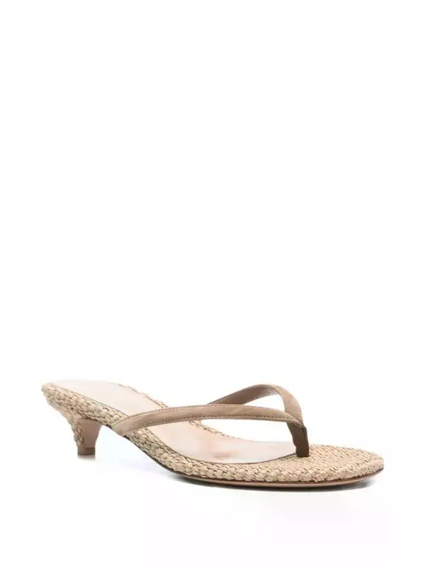 GIANVITO ROSSI Calypso Raffia Sandals
