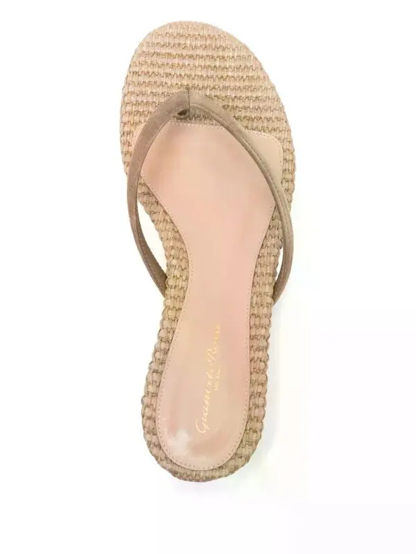 GIANVITO ROSSI Calypso Raffia Sandals