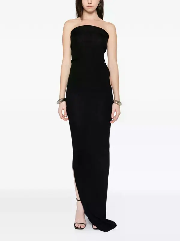 navy blue dress for baby girl One-shoulder asymmetric maxi dress in red - Rick Owens main image 1