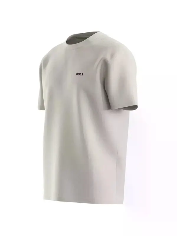 BOSS Stretch-cotton T-shirt With Logo Detail - Grey