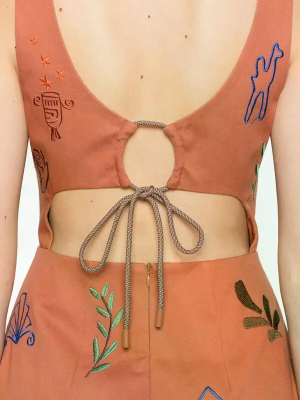 alemais orange mini dress Almais Monkey Dance Mini Dress in Burnt Orange