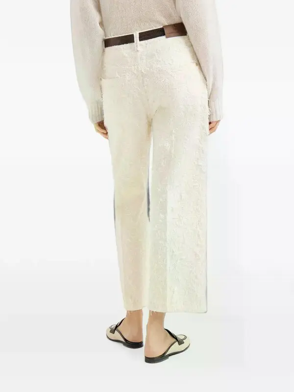 Brunello Cucinelli Fuzzy Texture Trousers - Neutrals
