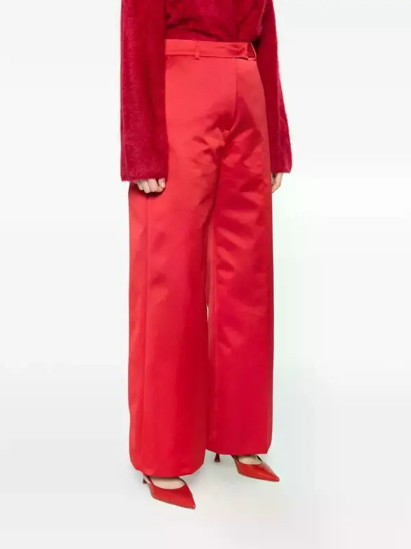 THE FRANKIE SHOP Brickell Satin Trousers - Red