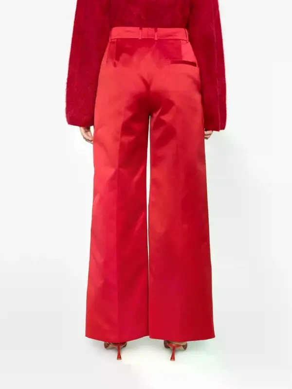 THE FRANKIE SHOP Brickell Satin Trousers - Red