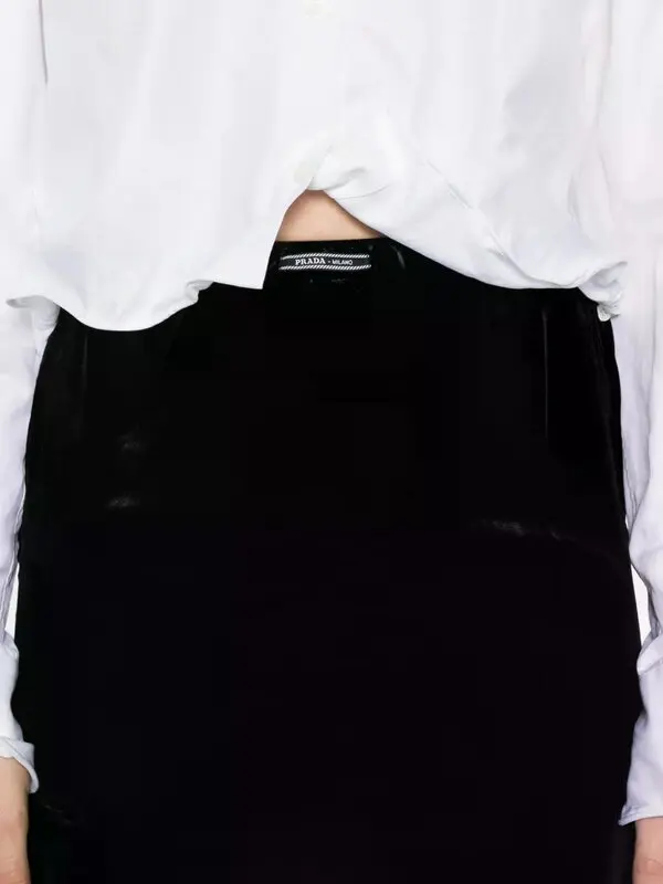 Prada Midi Velvet Skirt