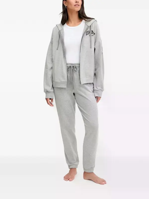 Dkny Hooded Zip-up Pyjama Set - Grey