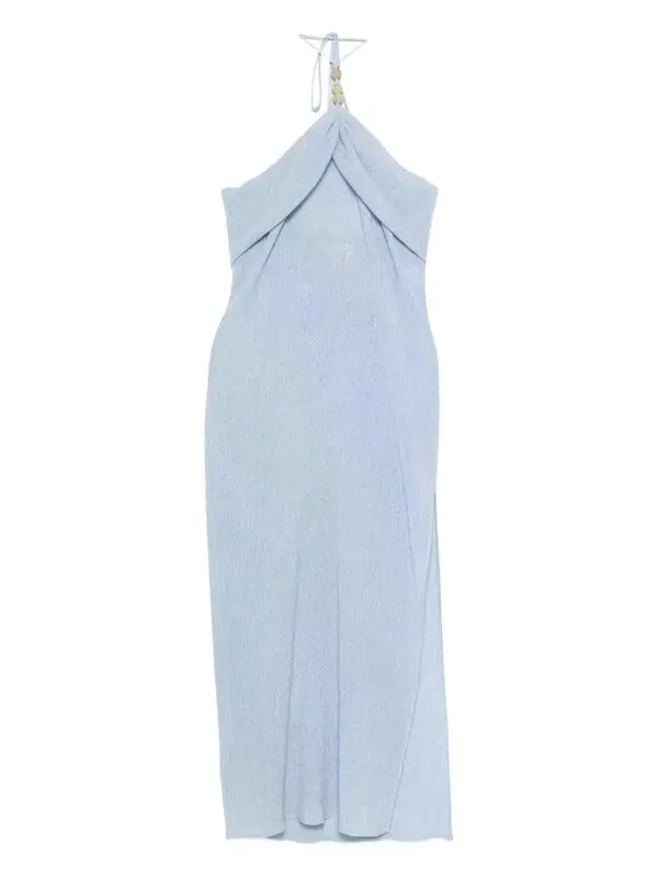Magda Butrym Halterneck Draped Midi Dress