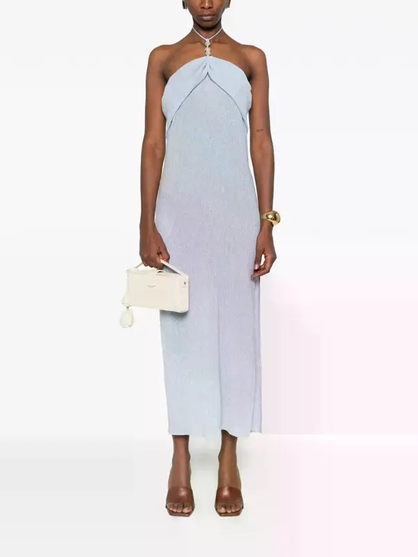 Magda Butrym Halterneck Draped Midi Dress