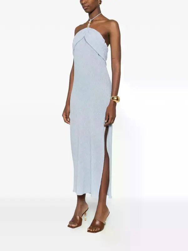 Magda Butrym Halterneck Draped Midi Dress