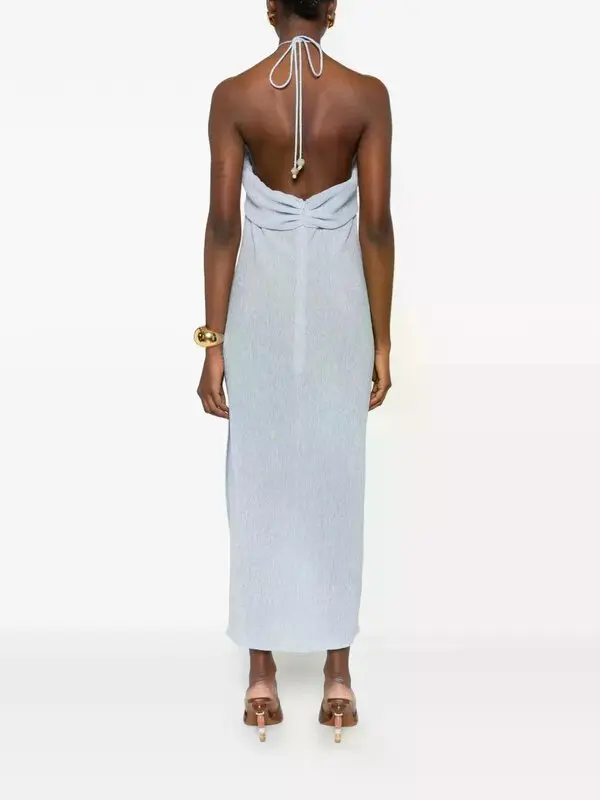 Magda Butrym Halterneck Draped Midi Dress