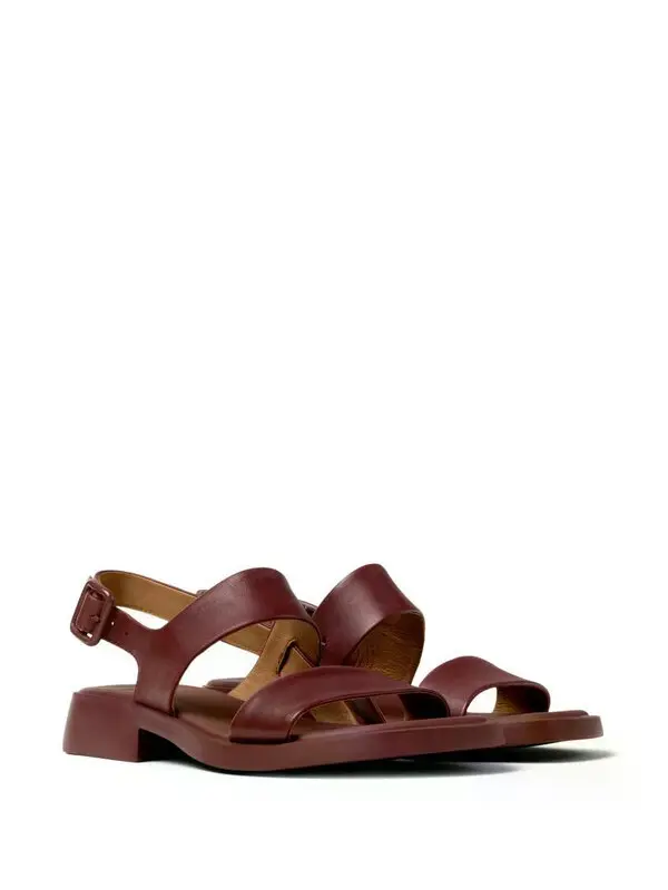 Camper Dana Leather Strap Sandals - Brown
