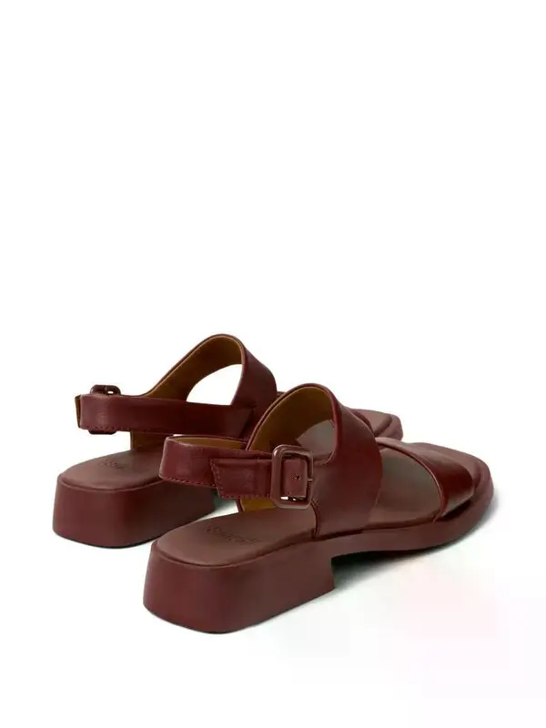Camper Dana Leather Strap Sandals - Brown