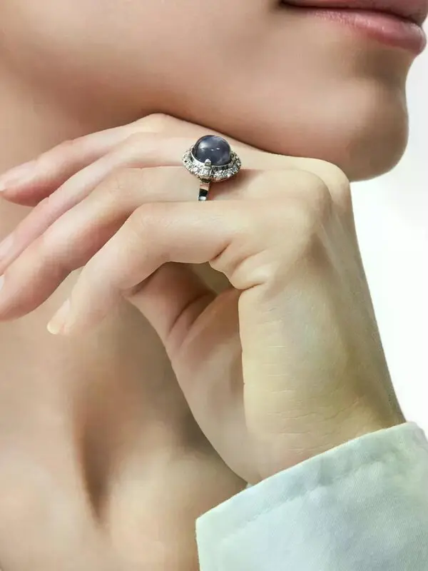 JEWELS AFICIONADO Platinum, Sapphire, And Diamond Ring