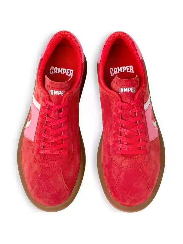 Camper Pelotas Soller Stripe Leather Sneakers - Red