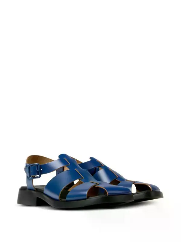 Camper Dana Buckled Leather Sandals - Blue