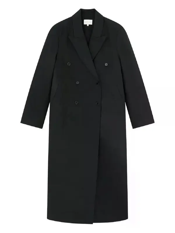 Loulou De Saison Temo Lapel Double-breasted Coat - Black
