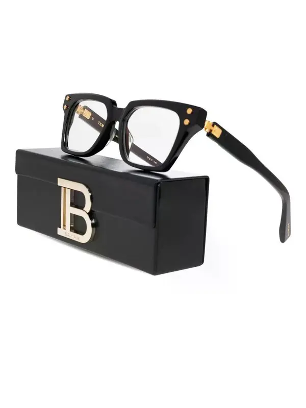 Balmain Square-frame Glasses - Black