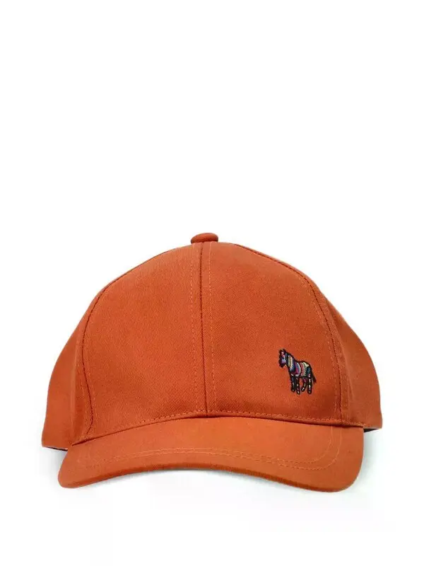 Paul Smith Zebra-embroidered Baseball Cap - Orange
