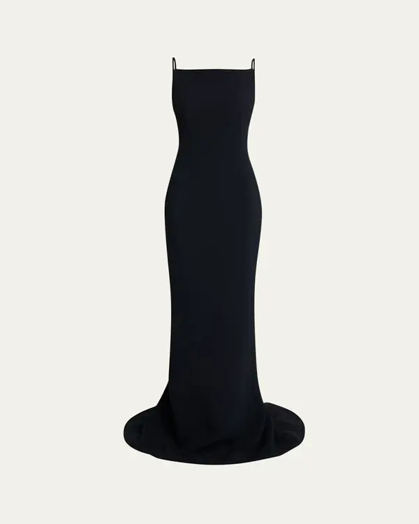Givenchy Square-neck Trumpet Gown