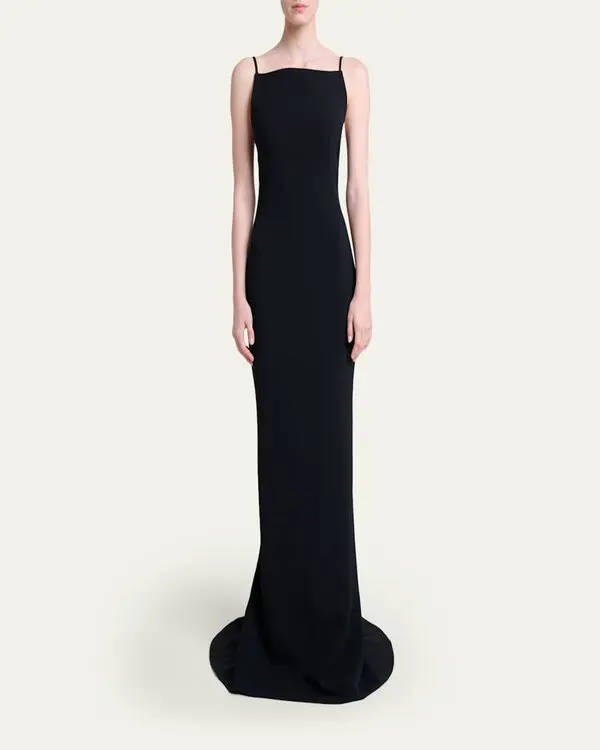 Givenchy Square-neck Trumpet Gown