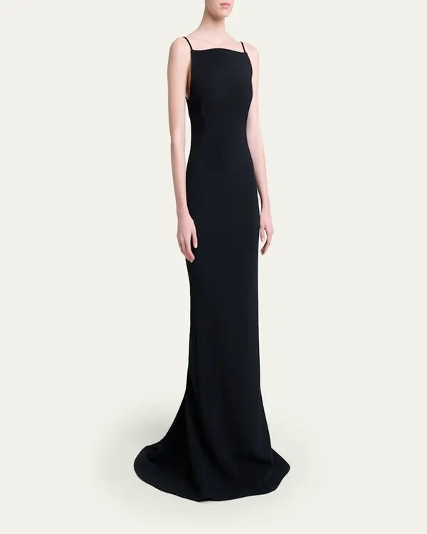 Givenchy Square-neck Trumpet Gown