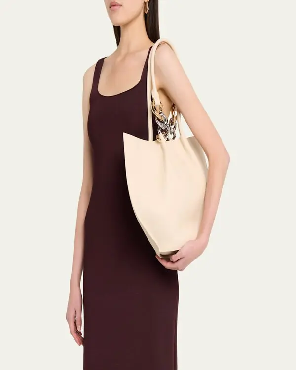 Simkhai Arlo Chain-embellished Leather Tote Bag