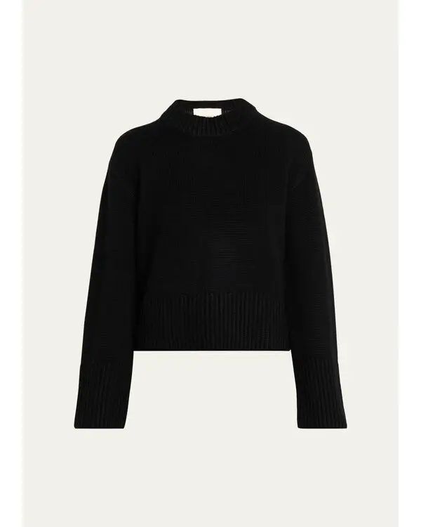LISA YANG Cashmere Shrunken Crewneck Sweater