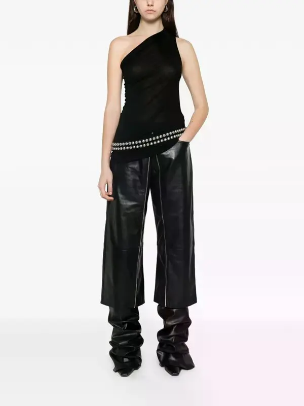 Rick Owens Athena Asymmetric-sleeve Top - Black