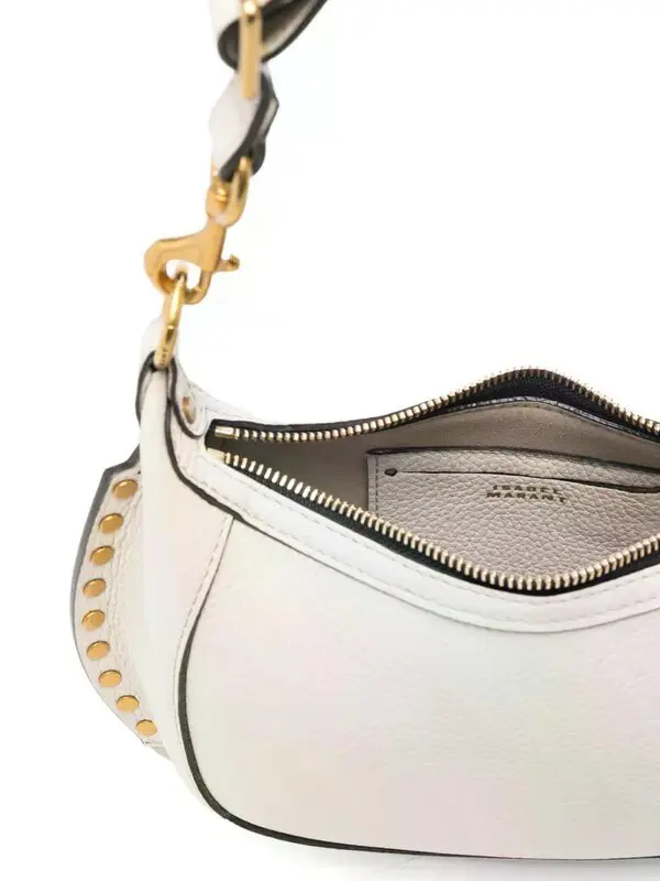 Isabel Marant Étoile Oskan Moon Studded Shoulder Bag - White