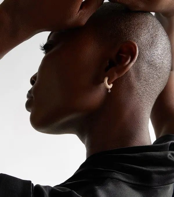 PERSEE Helios 18kt Hoop Earrings With Diamonds