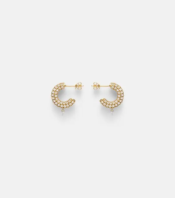 PERSEE Helios 18kt Hoop Earrings With Diamonds