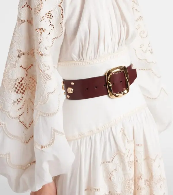 Zimmermann Malley Studded Leather Belt