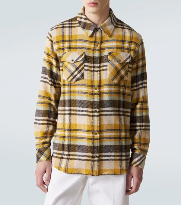 GOD'S TRUE CASHMERE Abundance Cashmere Shirt With Tiger Eye - Yellow