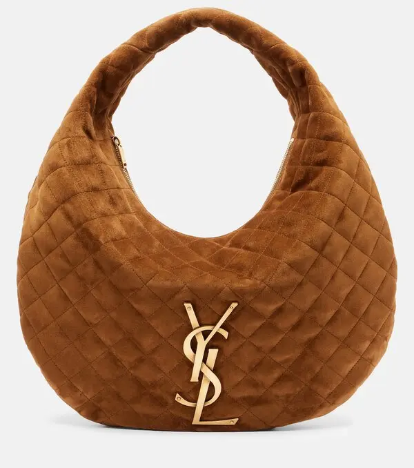 Saint Laurent Icare Medium Quilted Shoulder Bag - Brown
