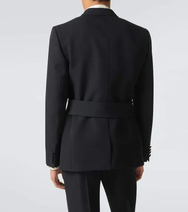 Valentino Garavani Belted Virgin Wool Suit Jacket