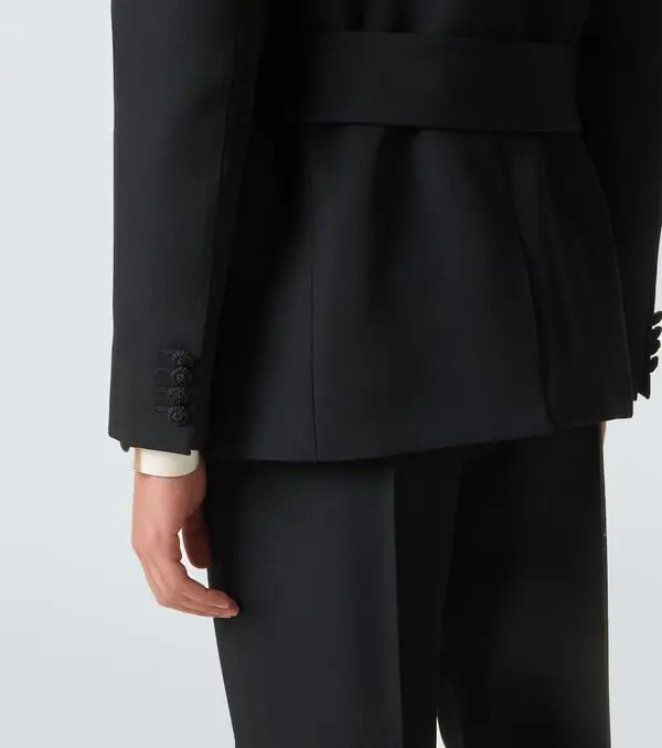 Valentino Garavani Belted Virgin Wool Suit Jacket