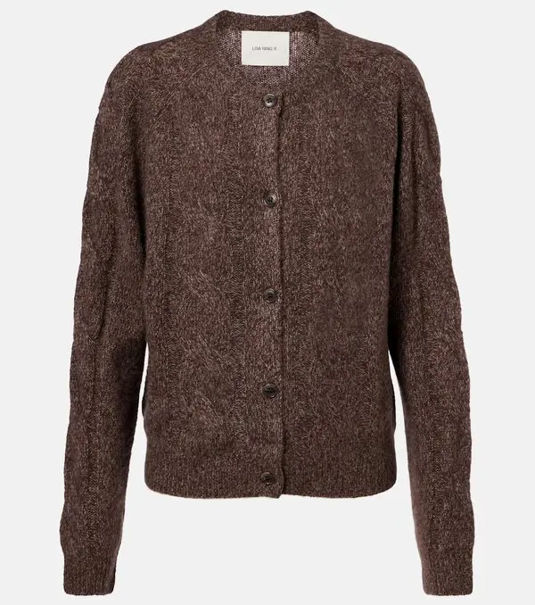 LISA YANG Gwyneth Cashmere And Silk Cardigan - Brown