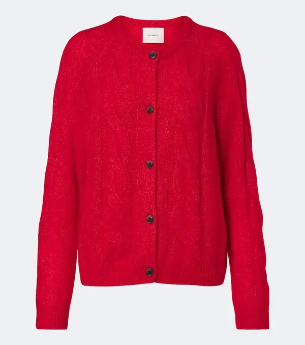 LISA YANG Gwyneth Cashmere And Silk Cardigan - Red