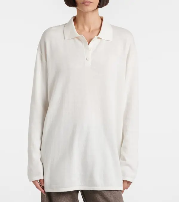 LISA YANG Caisa Cotton And Cashmere Polo Sweater