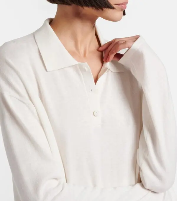 LISA YANG Caisa Cotton And Cashmere Polo Sweater