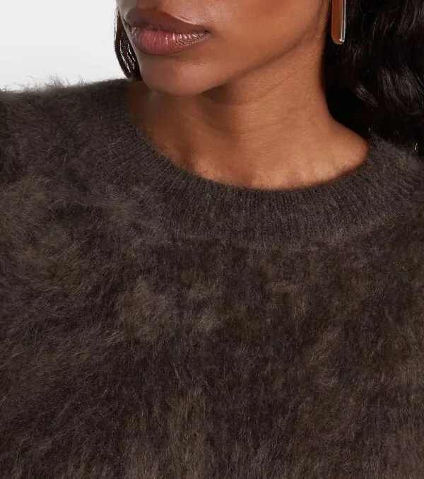 LISA YANG Juniper Cashmere Sweater In Sand Brushed - Brown